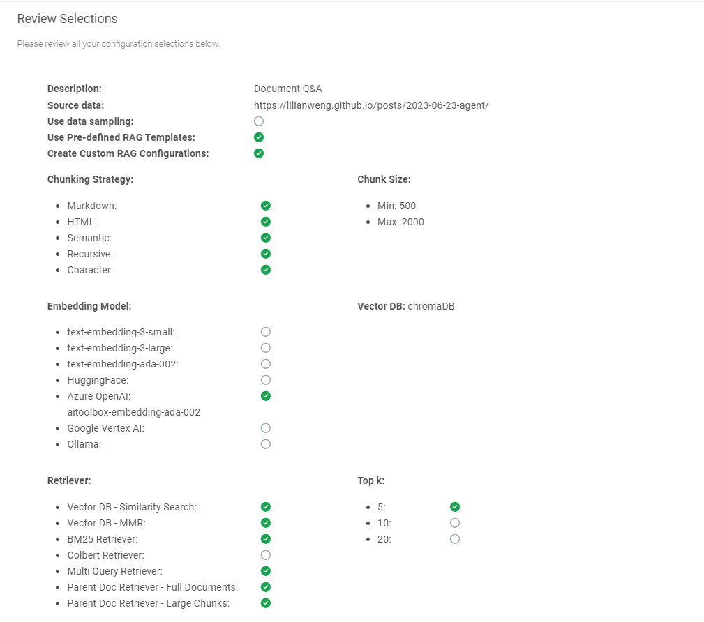 RAGBuilder: Creating Optimal Production ready RAG Setups